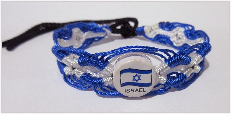Israel Flag Bracelets, 20 to 50 lots – Peru Miski