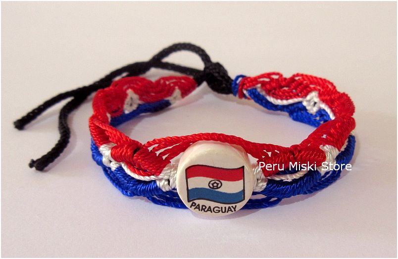 Paraguay Flag Bracelets, 20 to 50 lots – Peru Miski